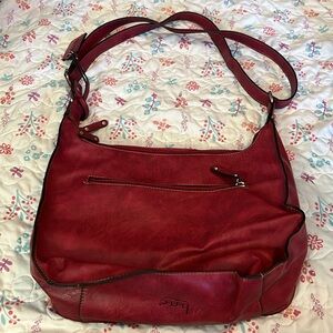 boc | Bags | Boc Born Concepts Western Purse Shoulder Bag Maroon Red ...